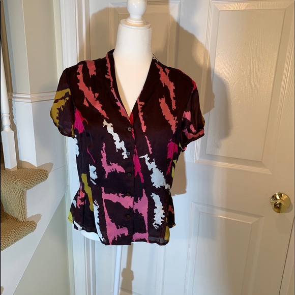 Magaschoni | Tops | Nwt Silk Magaschoni Top Even Prettier In Person ...